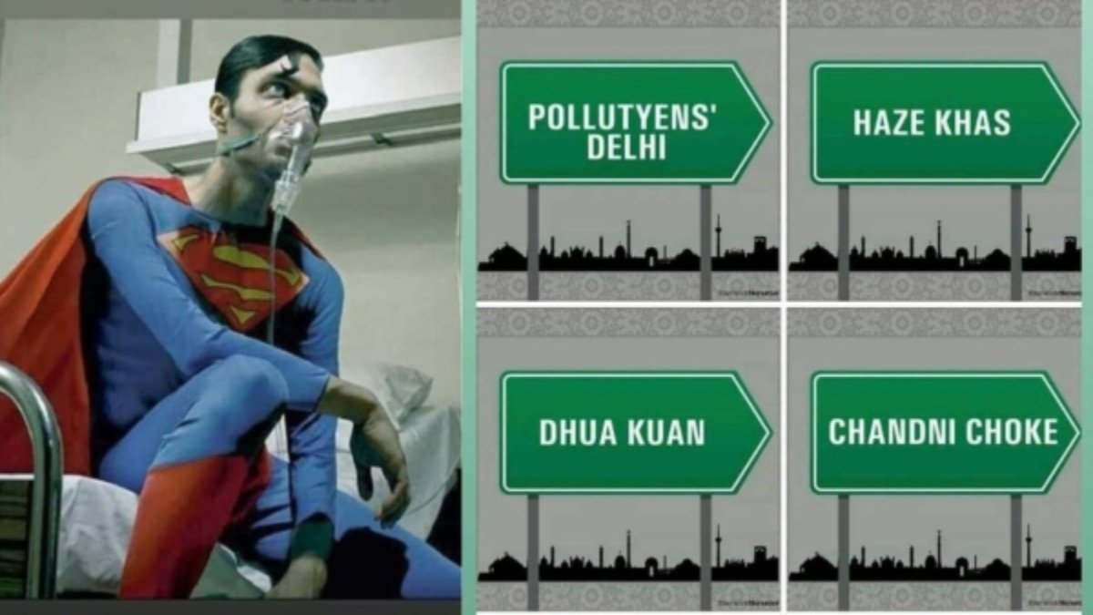 Delhi Pollution Funny Memes: लोगों ने दिल्ली की खराब हवा को भी नहीं ...