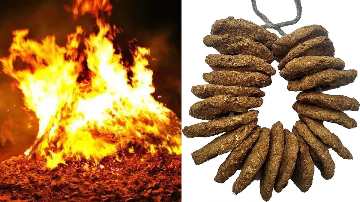 Holika Dahan 2024 : होलिका दहन में क्यों जलाए जाते हैं गोबर के कंडे ...