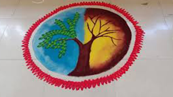 Environment Day Rangoli : इन रंगोली डिजाइन से दें पर्यावरण बचाओ का ...