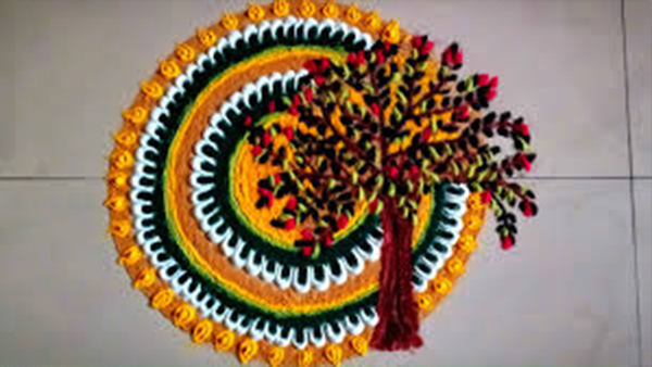 Environment Day Rangoli : इन रंगोली डिजाइन से दें पर्यावरण बचाओ का ...