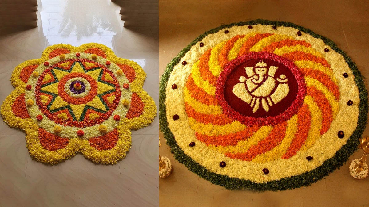 Pookalam Design for Onam 2024: ओणम पर घर के द्वार-आंगन को इन पुक्कलम ...