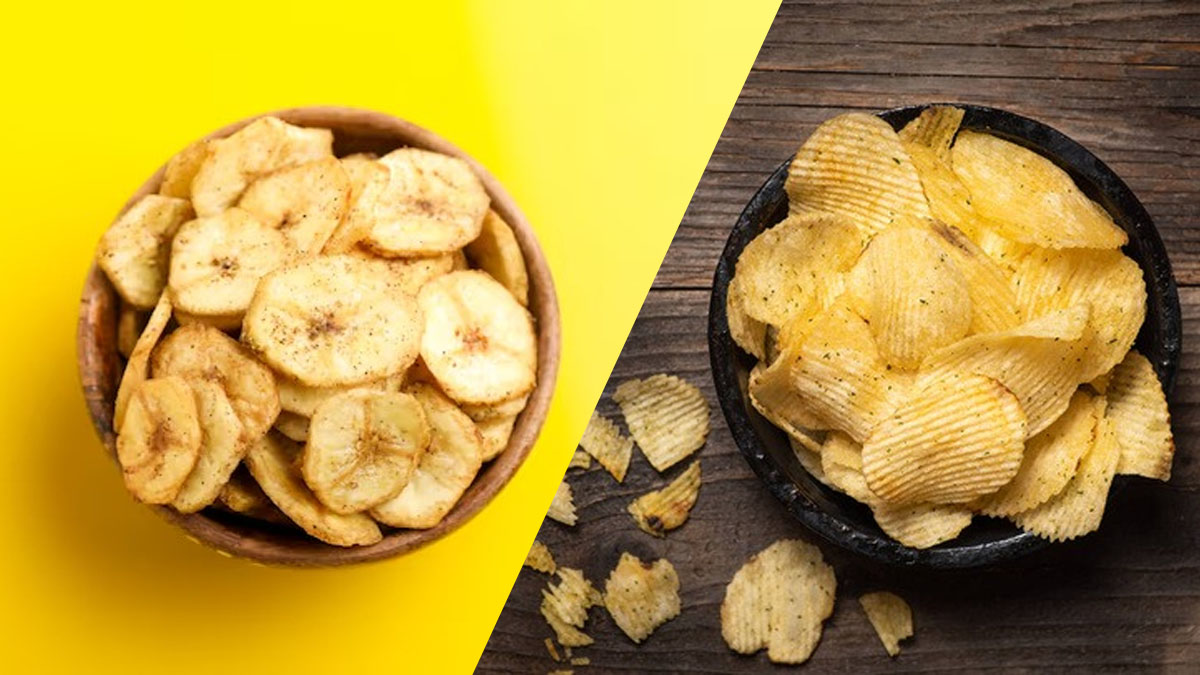 Banana vs Potato Chips : आलू या केले के च‍िप्‍स, व्रत में दोनों में से ...