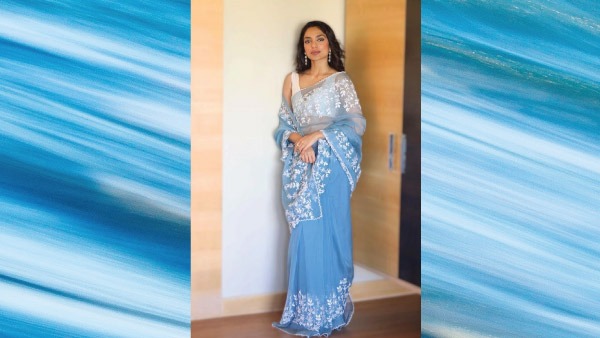 PS1 Promotions: Sobhita Dhulipala Looks Elegant In Sky Blue Saree [PICS] - Boldsky.com