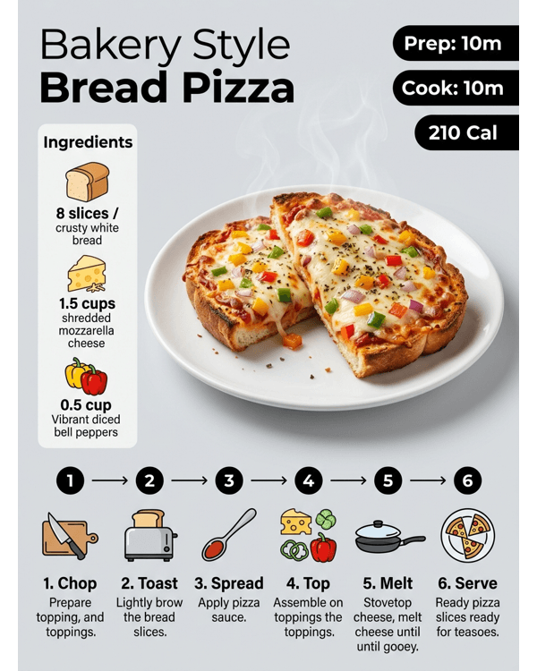 Bakery Style Bread Pizza Recipe - Boldsky.com