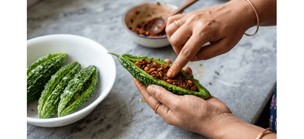 Maharashtrian Style Bharwa Karela Recipe - Boldsky.com