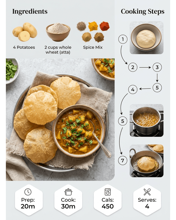 Punjabi Style Aloo Puri Recipe – Deliciously Fluffy - Boldsky.com