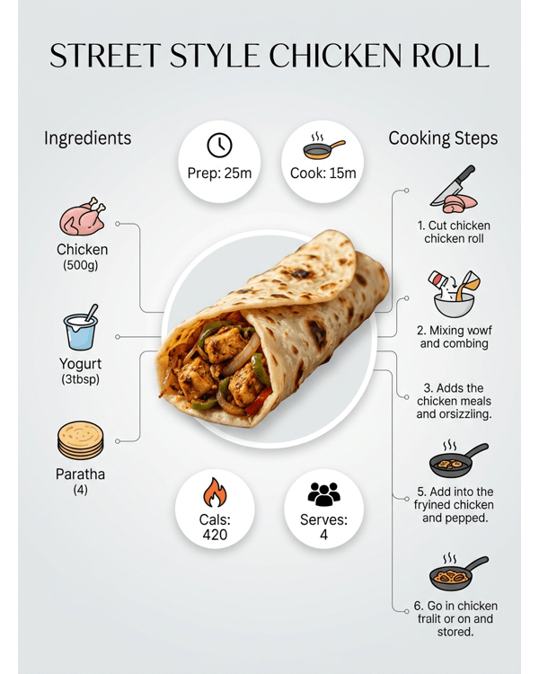 Street Style Juicy Wrap Chicken Roll Recipe - Boldsky.com