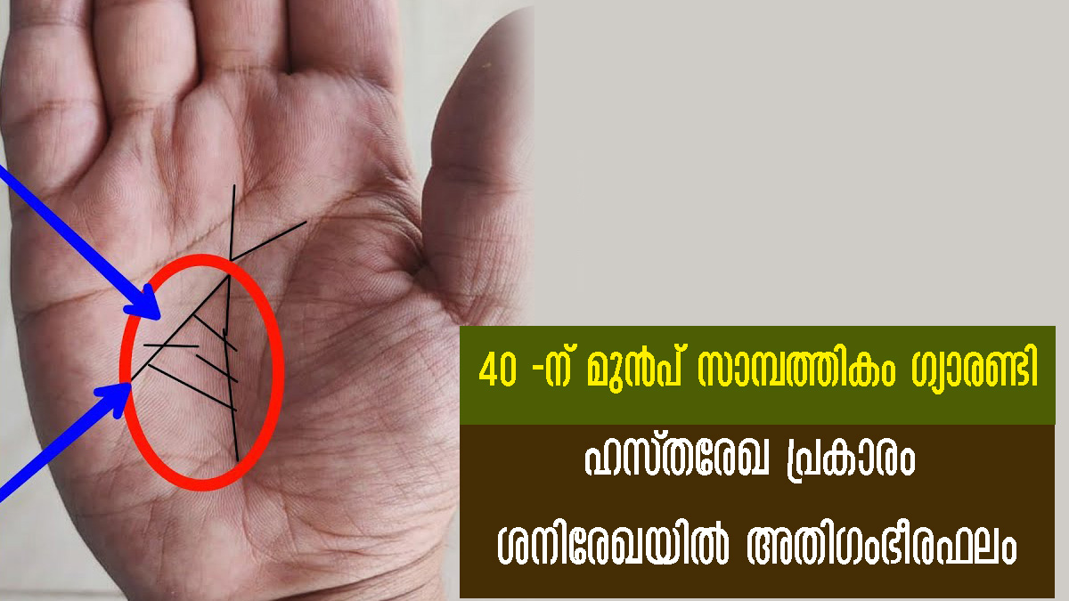 ശനിരേഖ: 40-ന് മുന്‍പ് തന്നെ സാമ്പത്തിക ഭദ്രത ഉറപ്പ്, ചെറിയ അധ്വാനത്തില് ...