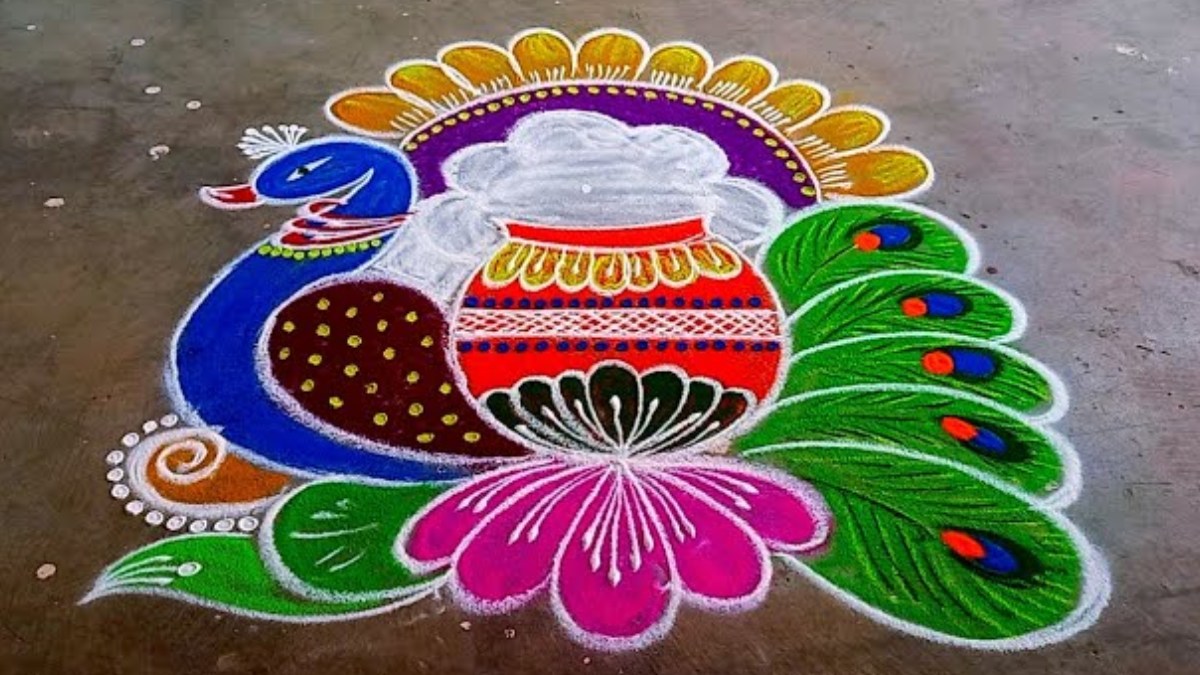 Pongal Kolam Rangoli Designs: பொங்கலுக்கு உங்க வீட்டு வாசலில் இந்த ...