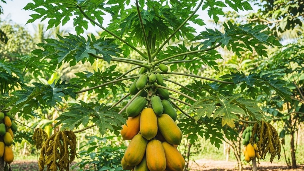 బొప్పాయి ఆకుల్లో ఉన్న ఈ అద్భుత శక్తులు మీకు తెలుసా?..చెట్టుకు దండేసి ...